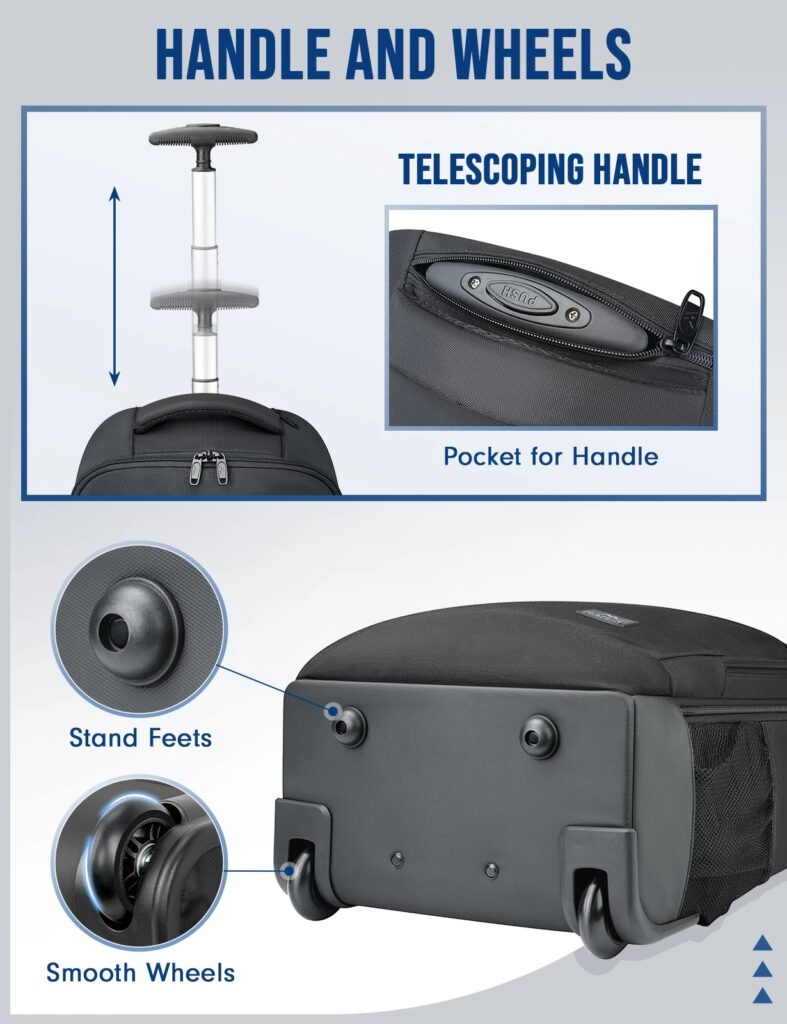 Urban Edge Travelflex Backpack Wheels Black - Ecomelani 2024