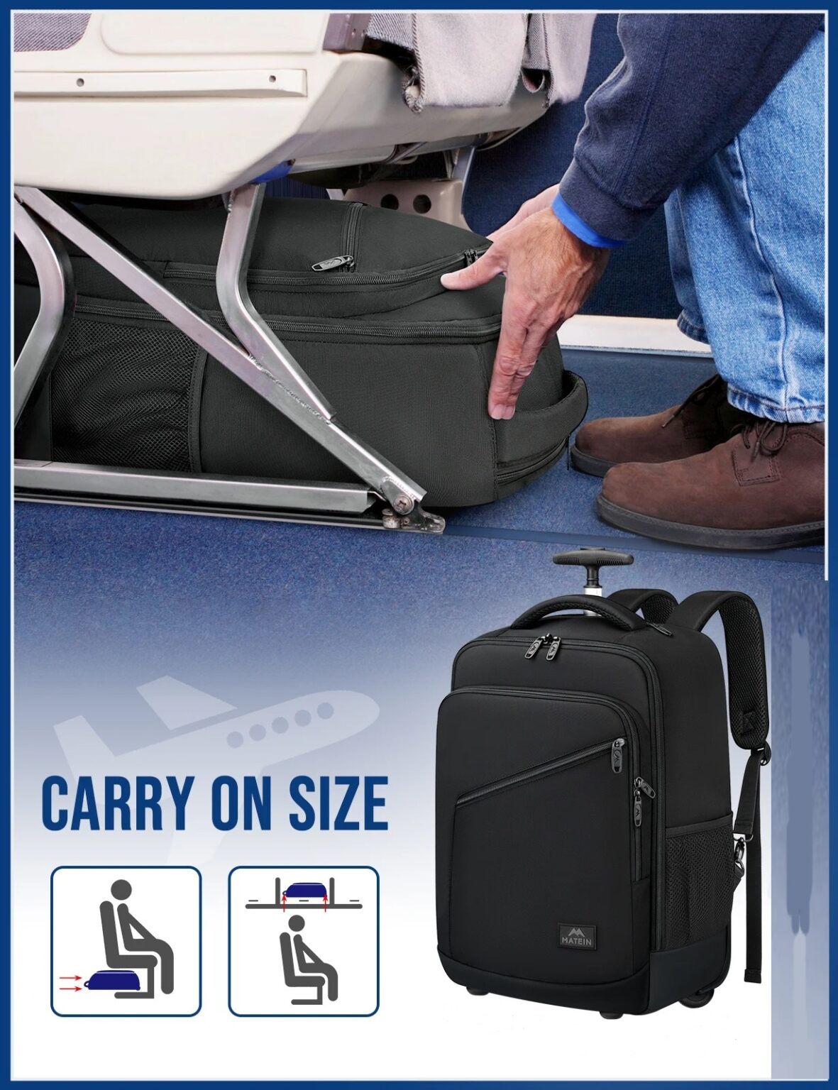Urban Edge Travelflex Backpack Wheels Black - Ecomelani 2024